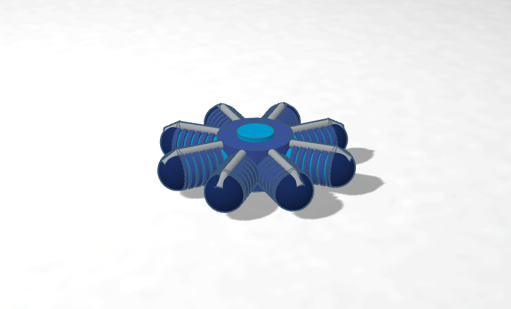 Codeblock design Generated radial engine - Tinkercad