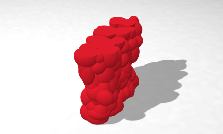 Codeblock Design Round Greeble Wall Flat Top Tinkercad 0377