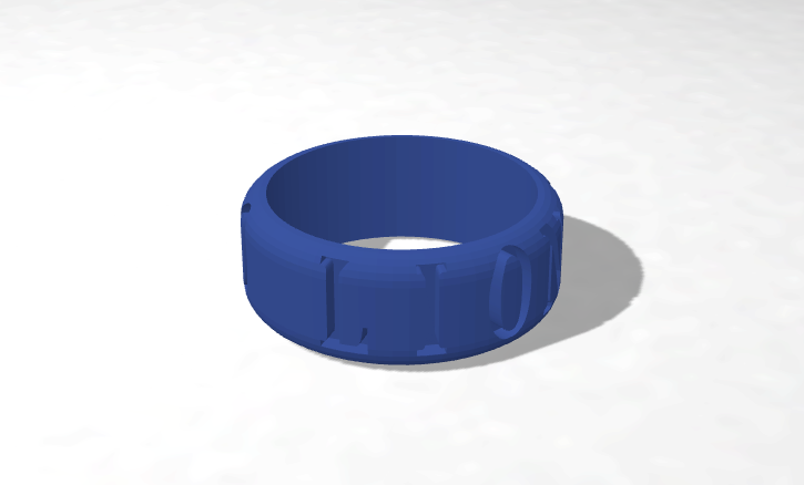 Codeblock design Ring with letters tutorial - Tinkercad
