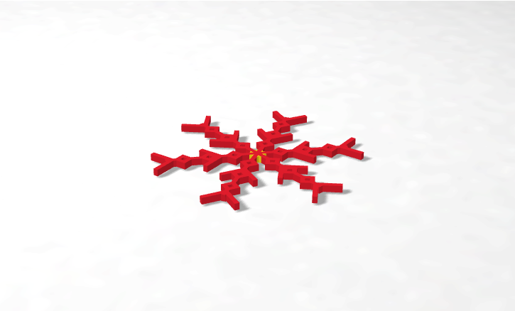 Codeblock design Snowflake - Tinkercad