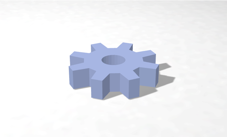 Codeblock design Parametric gear - Tinkercad