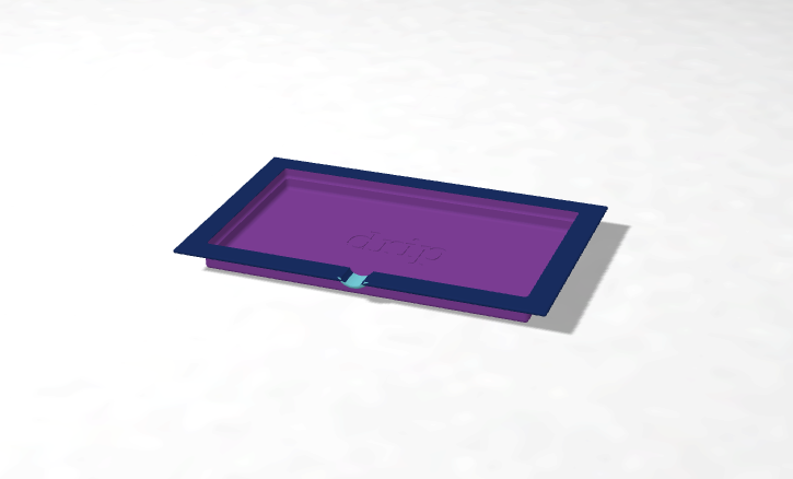 Codeblock design drip-tray-with-lip - Tinkercad