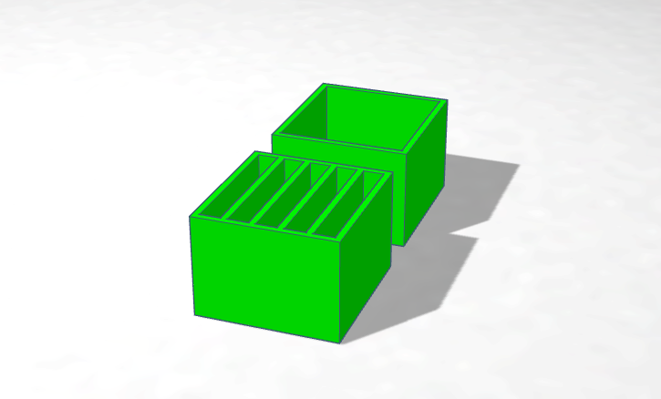 Codeblock design Dynamic HDD Storage Box - Tinkercad