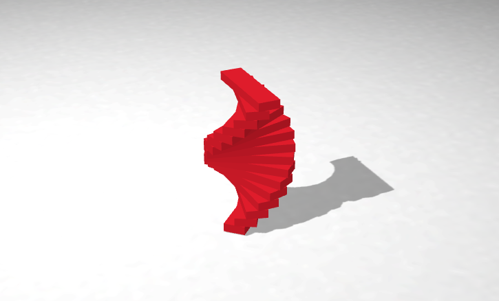 Codeblock design spiral staircase - Tinkercad