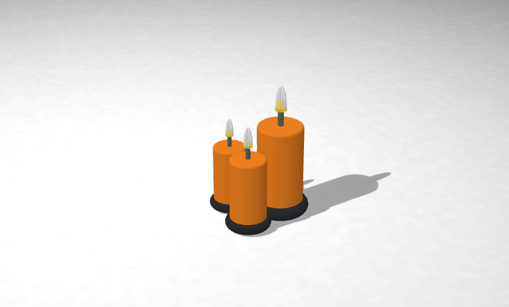 Codeblock design Halloween Candles - Tinkercad