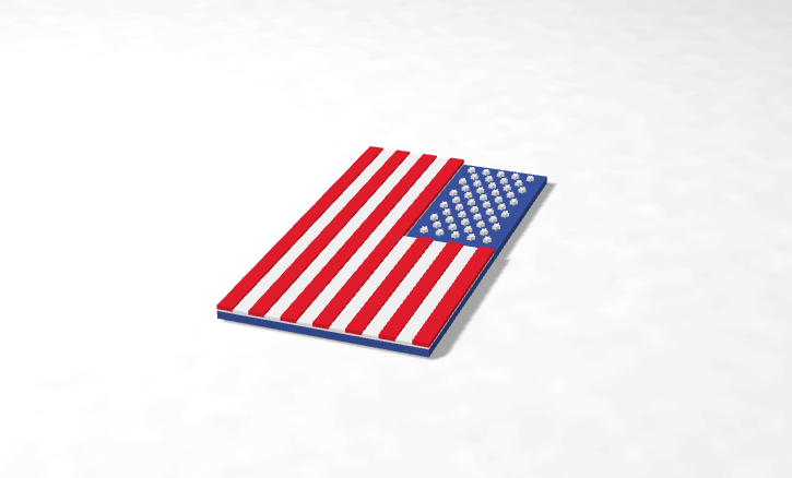 Codeblock design american flag test - Tinkercad