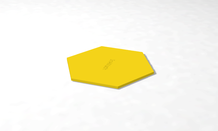 Codeblock design Hexagon - Tinkercad