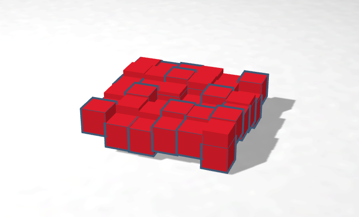 Codeblock design random acoustic panel 30X30 - Tinkercad