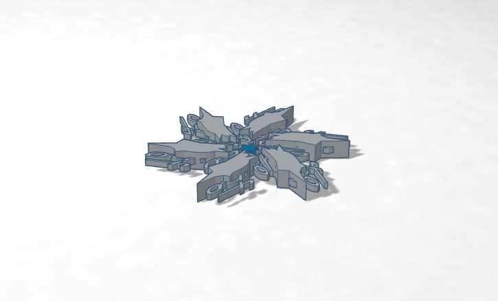 Codeblock design copy of Snowflake - Tinkercad