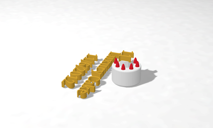 Codeblock design My 11th birthday's cake - Tinkercad