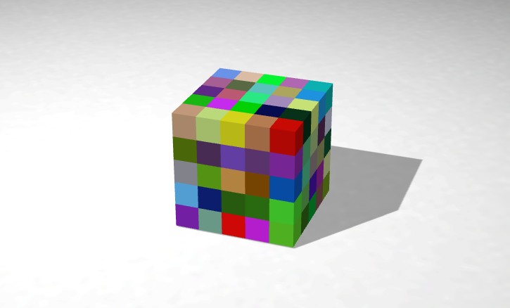 Codeblock Design Random Color Cube Generator Tinkercad 