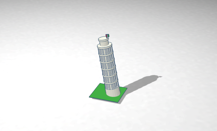 Codeblock design Torre de Pisa - Tinkercad
