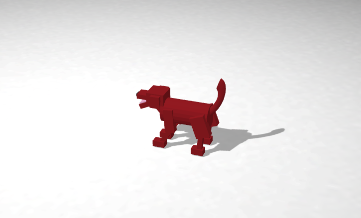 Codeblock design dog - Tinkercad