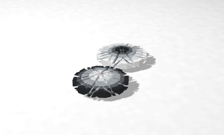 Codeblock design Greyscale Shattered Mandalas | Tinkercad