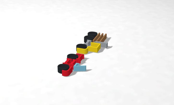 Codeblock design text cars - Tinkercad