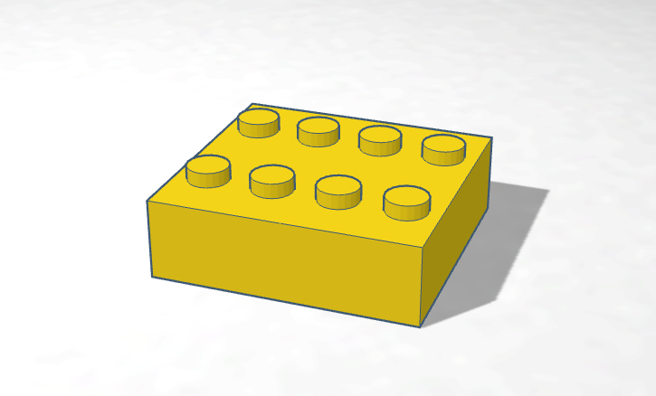 Codeblock design Lego block - Tinkercad
