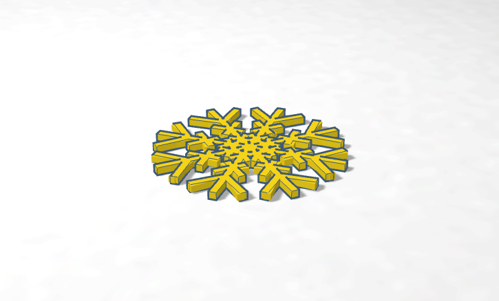 Codeblock design Snowflake generator Breakdown - Tinkercad