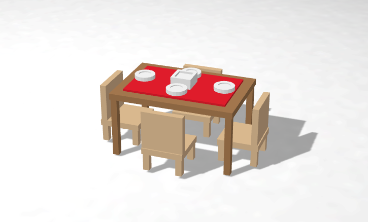Codeblock Design Dinning Room Tinkercad
