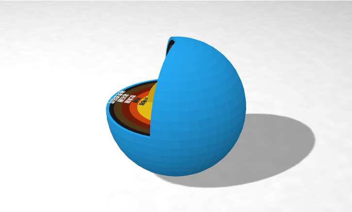 Codeblock design 地壳模型 - Tinkercad