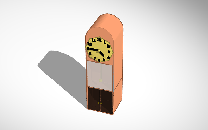 3D design Grandfather Clock - Tinkercad