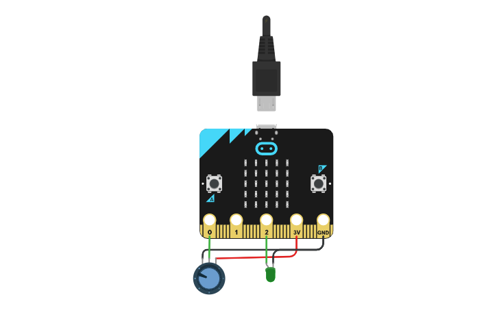 Circuit design Analog LED Control | Tinkercad