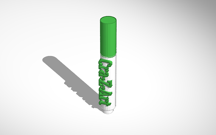 3D design Green Marker - Tinkercad