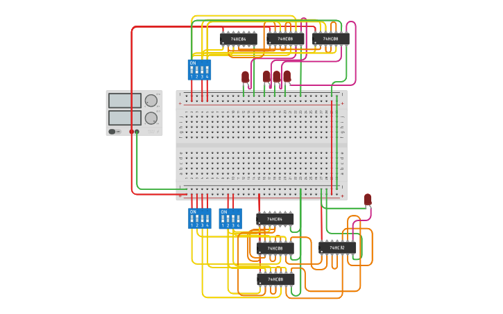 Circuit design Multiplexer & Demultiplexer | Tinkercad