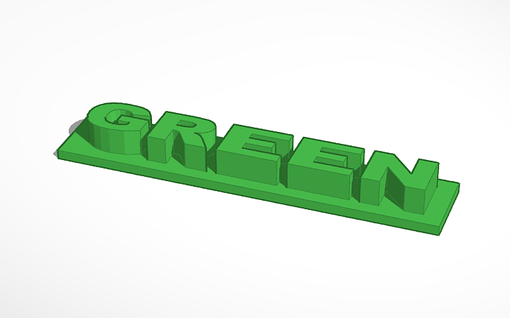 3D design GREEN | Tinkercad