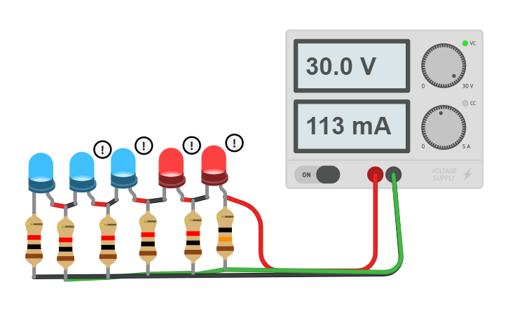 Circuit design voltage indicator | Tinkercad