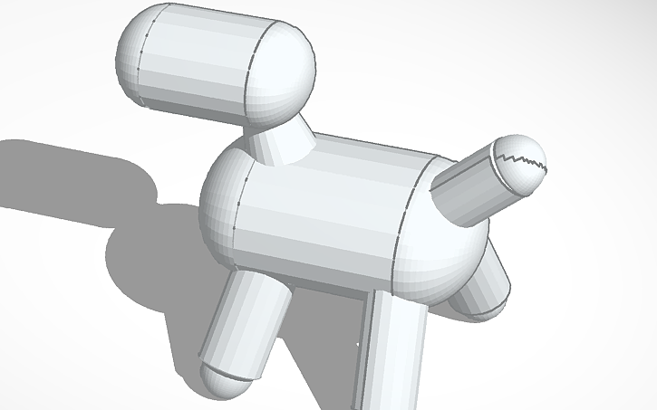 3D design perro - Tinkercad