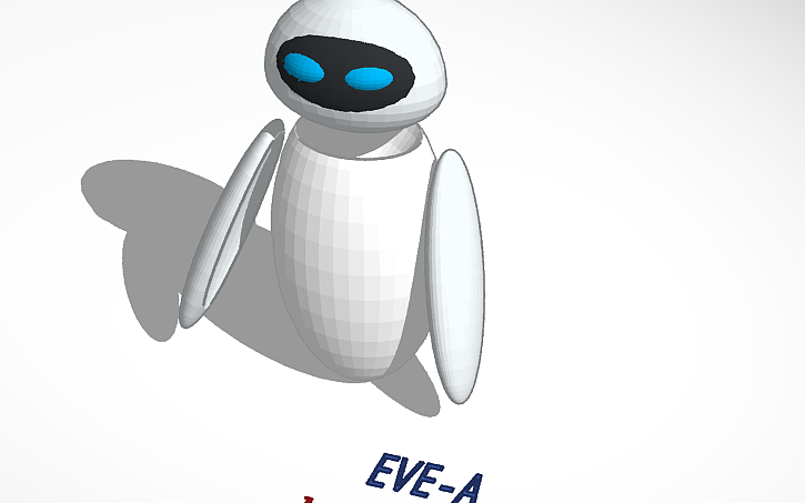 3D design Eve (Wall-E) - Tinkercad