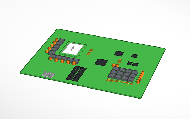 3d Design Silicon Server Board Unix A111g10 Tinkercad 0008