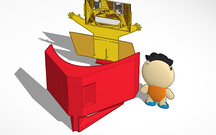 3D design Computer/Pc With Insides - Tinkercad