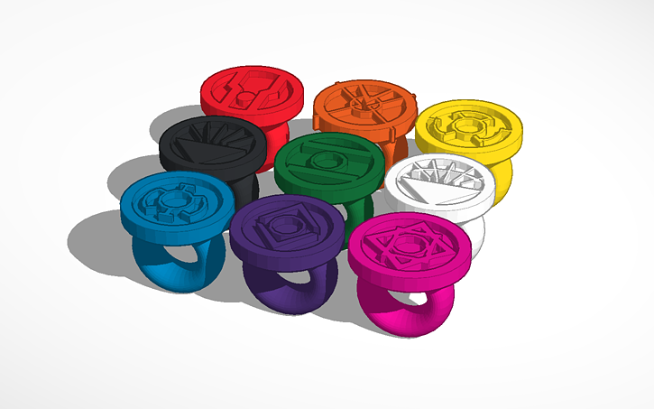 3D design power rings - Tinkercad