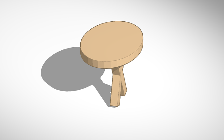 3D design Circle Table - Tinkercad
