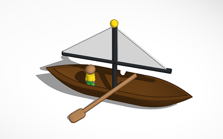 3D design Bote velero - Tinkercad