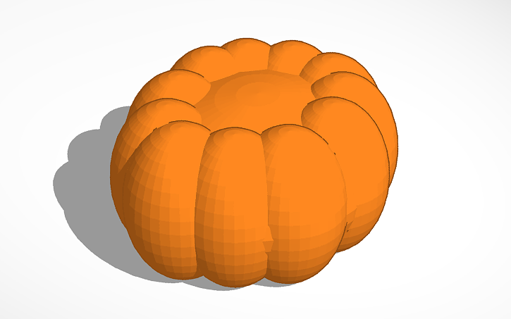 3D design pumpkin - Tinkercad