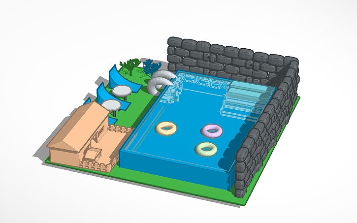 3D design Swimming Pool - Tinkercad