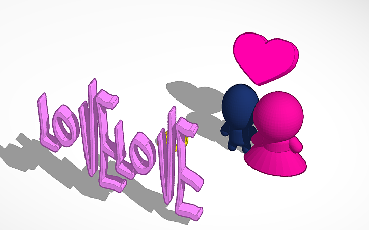 3D design love wedding | Tinkercad