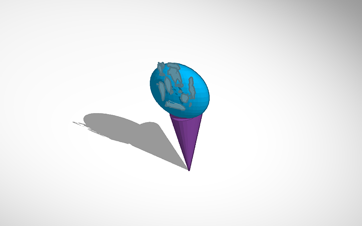 3D design Movable continents - Tinkercad