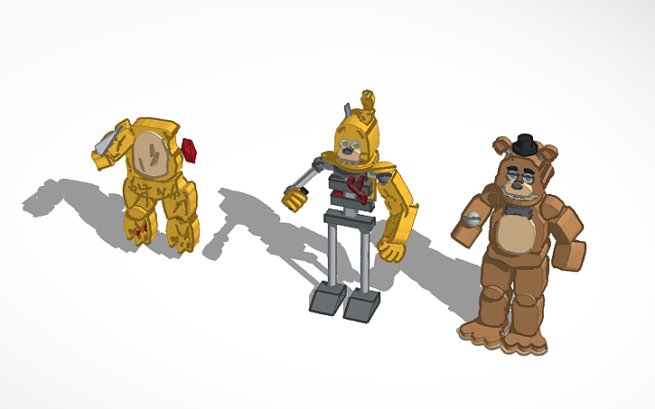 3D design freddy and springtrap "switchable bodys with endo" - Tinkercad