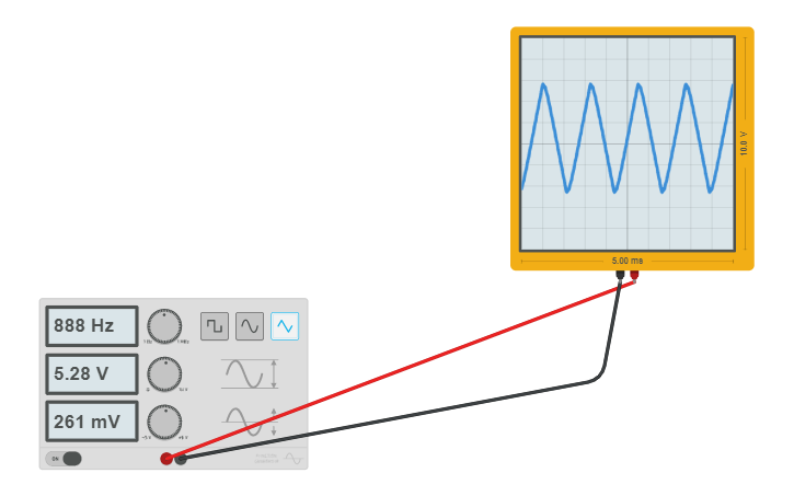 Circuit design Generador de ondas y osciloscopio - Tinkercad