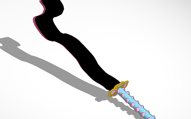 3D design Mitsuri's love sword remake! - Tinkercad