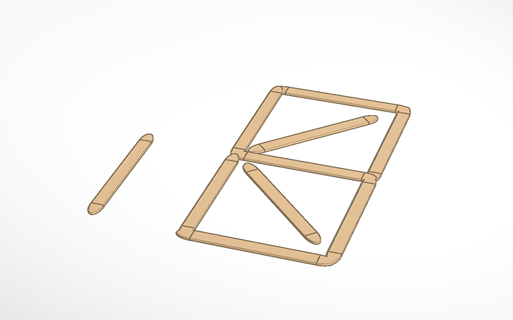 3D design Popsicle Stick | Tinkercad