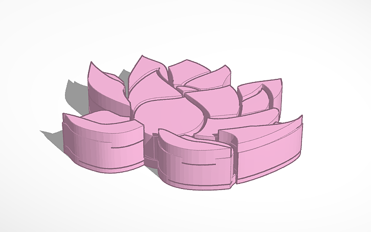 3D design lotus flower - Tinkercad