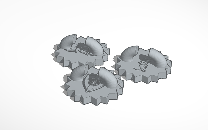 3D design Cloak clasps - Tinkercad