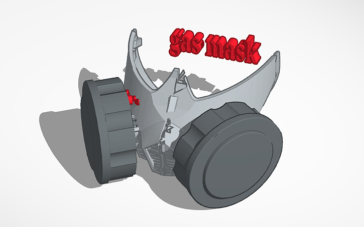 3D design gas mask - Tinkercad