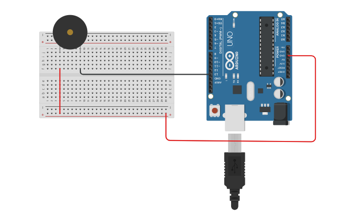 Circuit design Creating Music Buzzer | Tinkercad