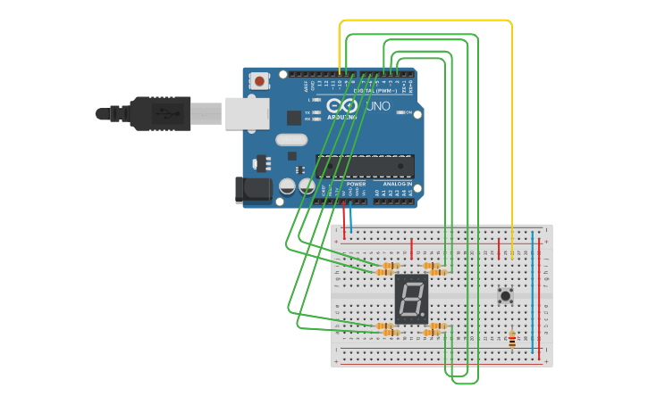 Circuit design ogle_7SegDisplay_2 | Tinkercad