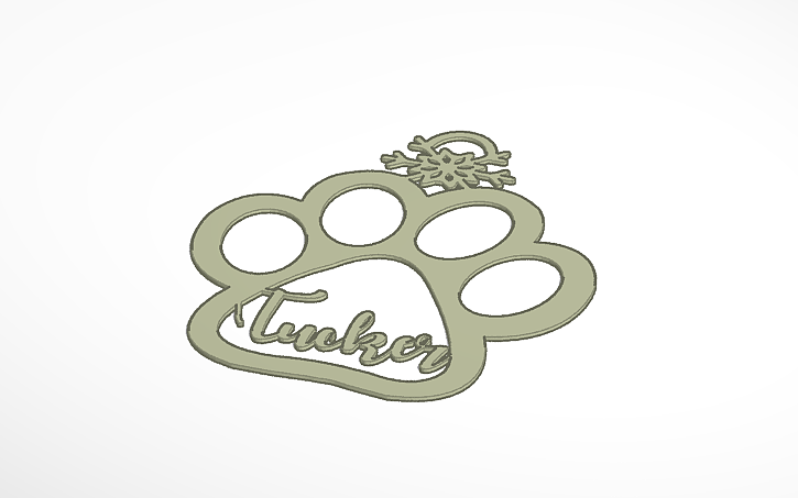 3d Design Paw Tucker Tinkercad